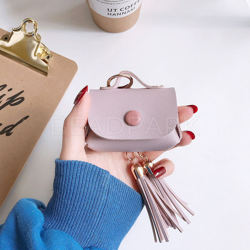 Imitation Leather Wireless Earbud Carrying Case - Beadpark.com