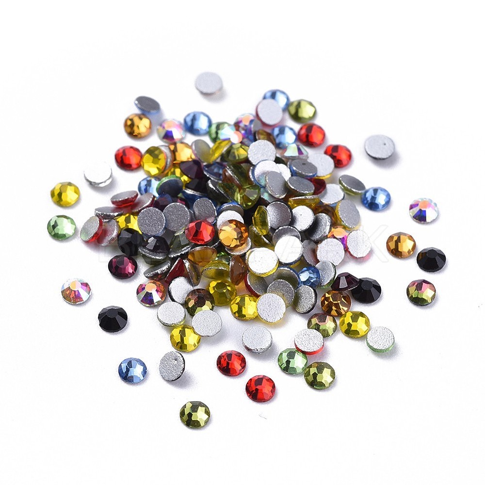 Glass Rhinestone Flat Back Cabochons - Beadpark.com