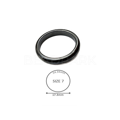 Synthetic Hematite Plain Band Rings BK4832-16-1