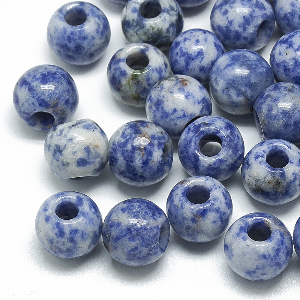 Natural Blue Spot Jasper Beads - Beadpark.com