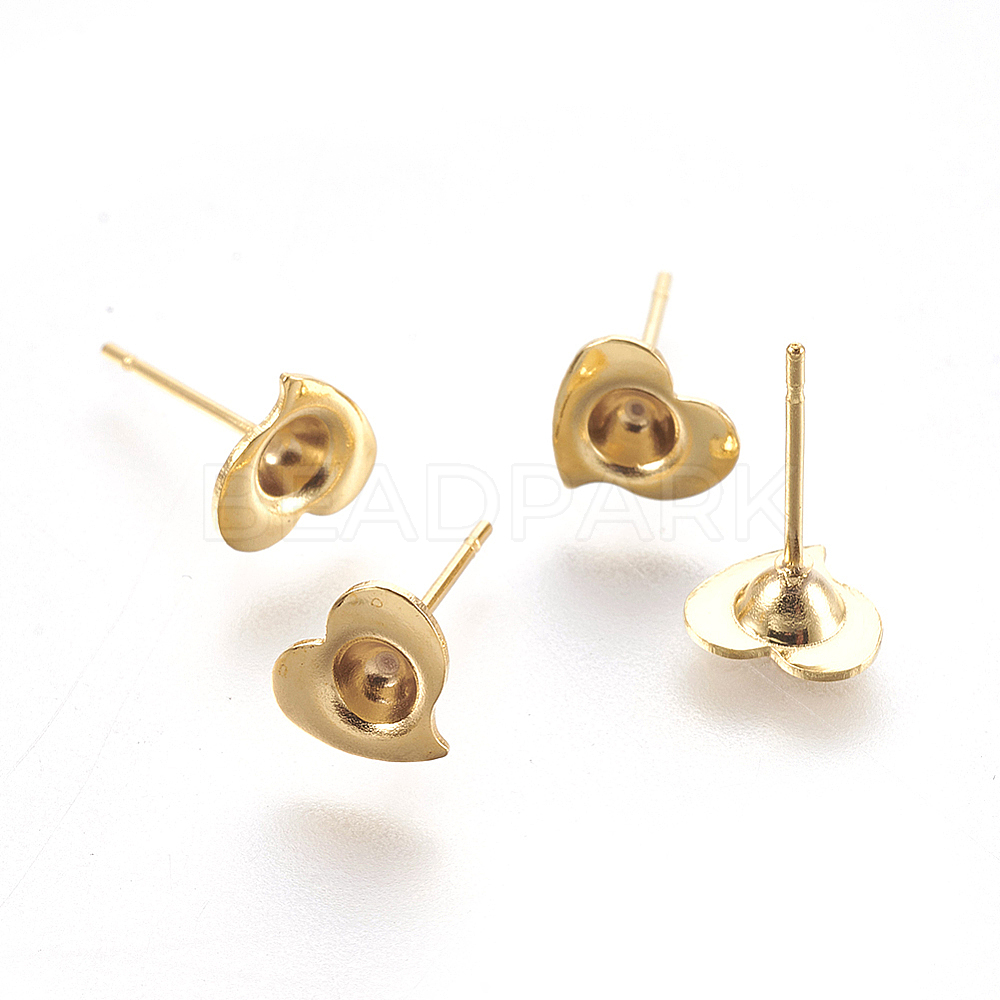 304 Stainless Steel Ear Stud Components - Beadpark.com